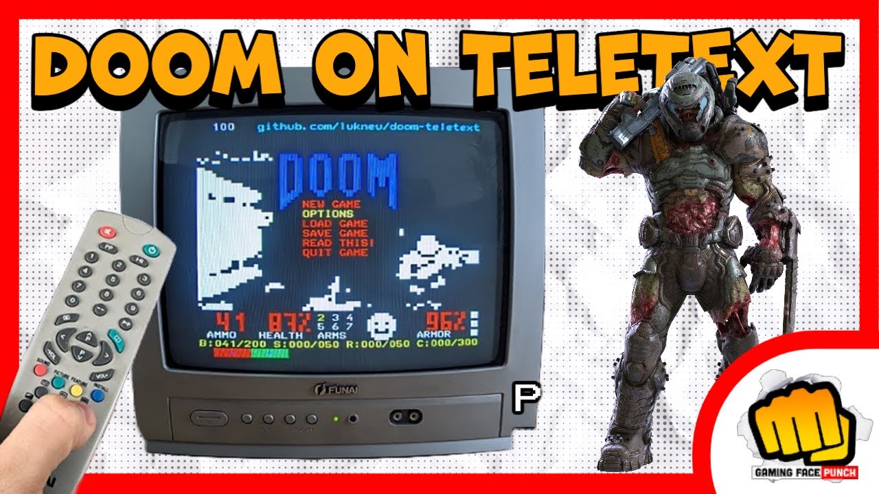 Teletext Can’t Run Doom But Can Render It - YouTube