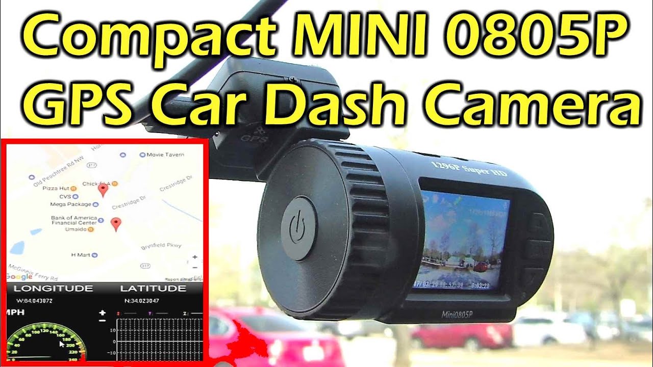 Compact MINI 0805P GPS Car Dash Camera Review - YouTube