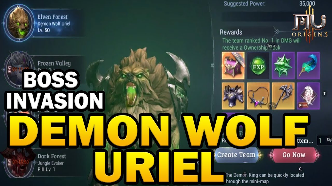MU ORIGIN 3 ASIA - BOSS INVASION DEMON WOLF URIEL | MenchDrey - YouTube