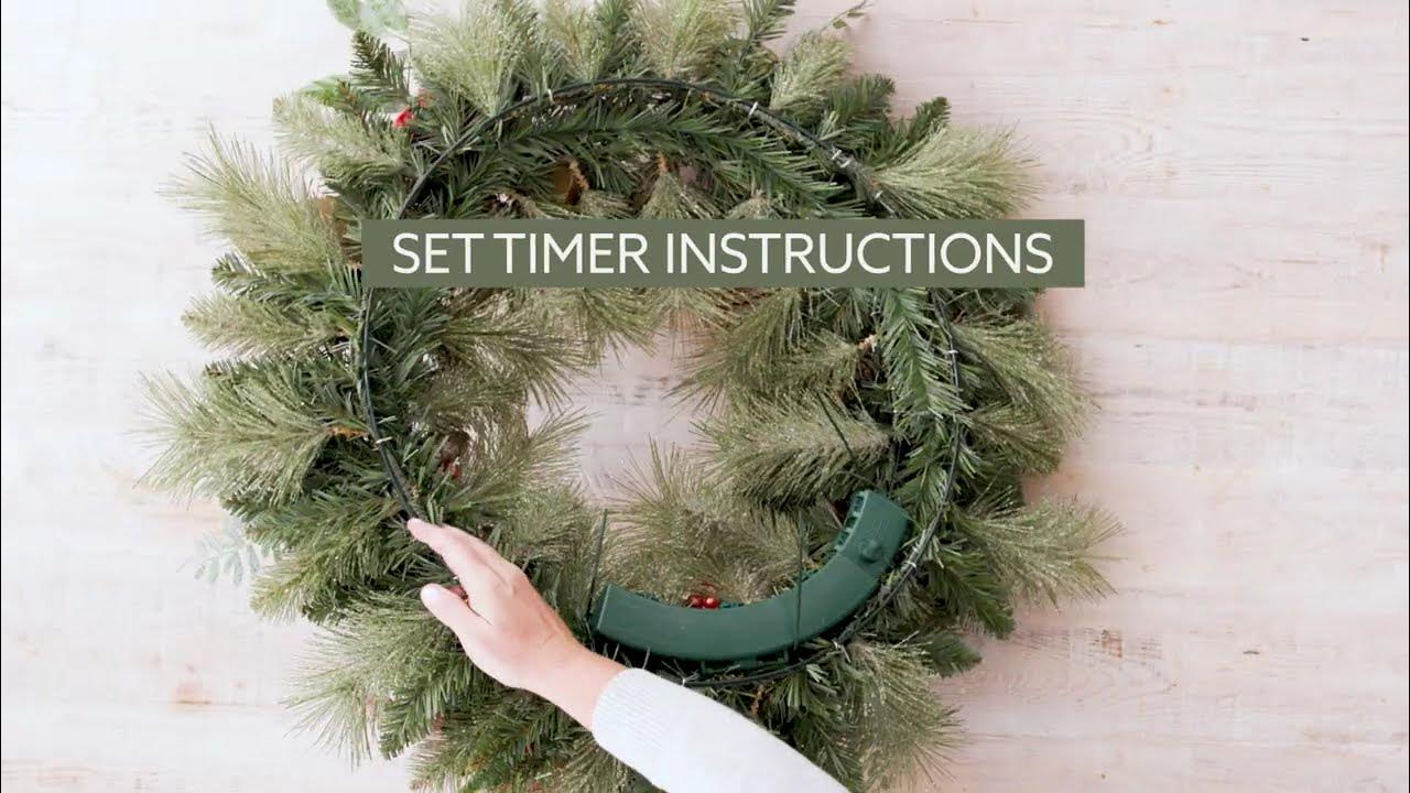 30" Holiday Wreath Timer Instructions - YouTube
