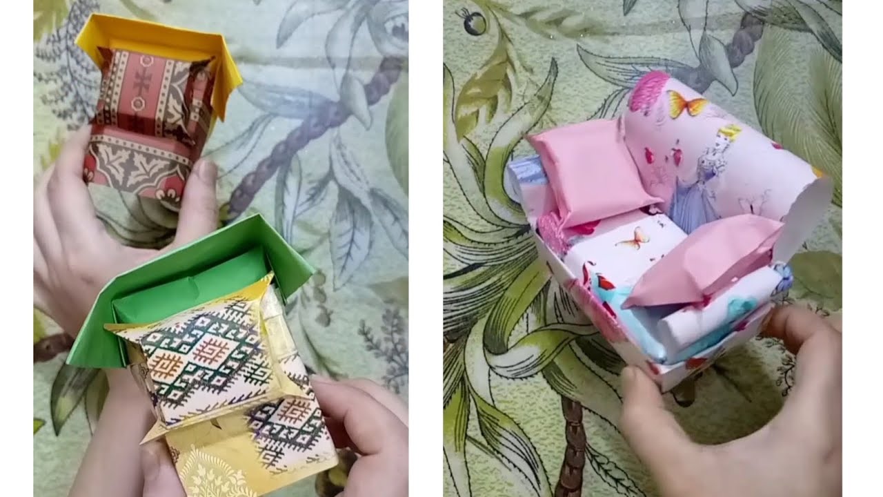 DIY PAPER FURNITURE DOLLHOUSE |EASY ORIGAMI FURNITURE PAPER #fyp #house ...