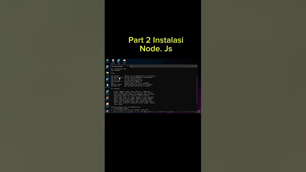 Instalasi NodeJs dan Npm di Windows-Tutorial Node js (Part 2) - YouTube