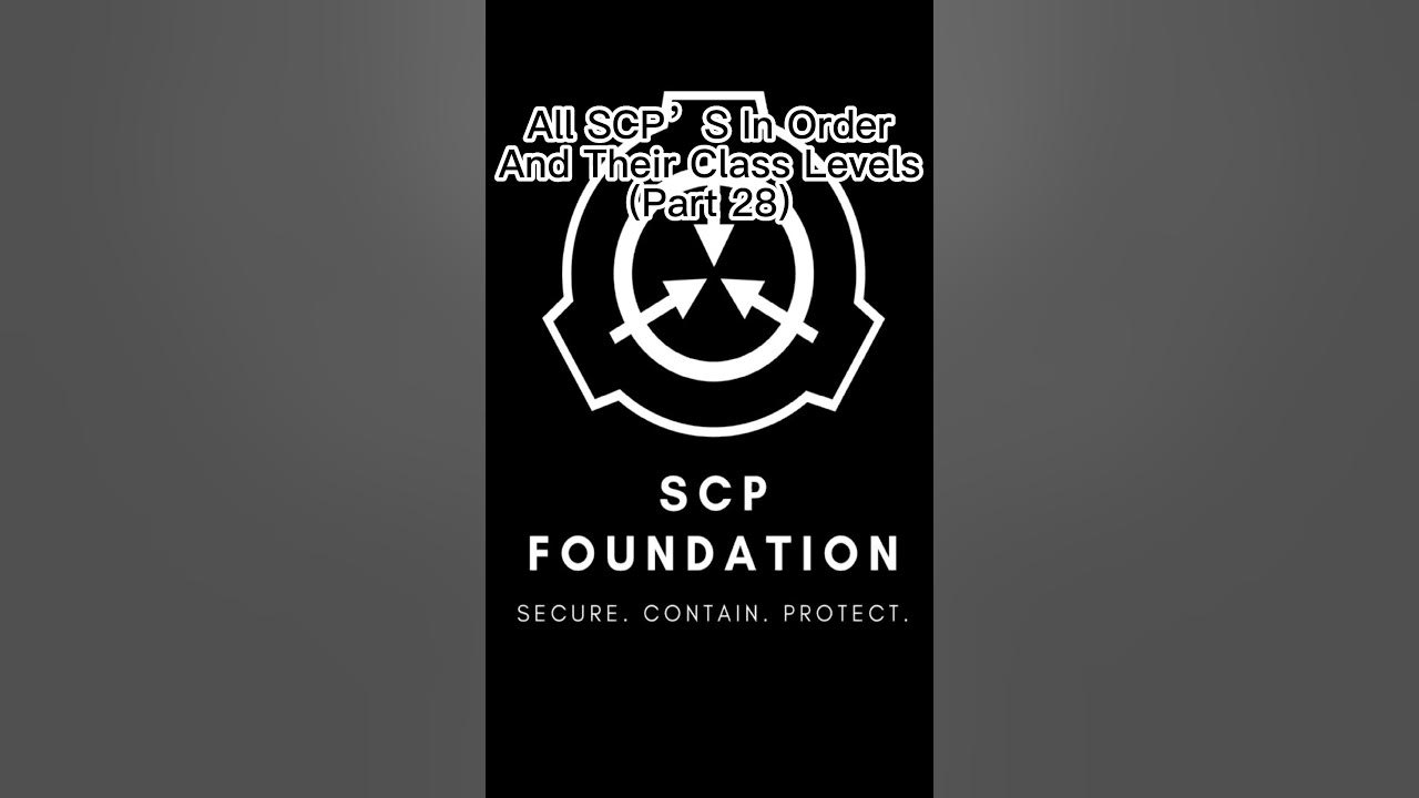 All SCP’S In Order And Their Class Levels (Part 28) - YouTube