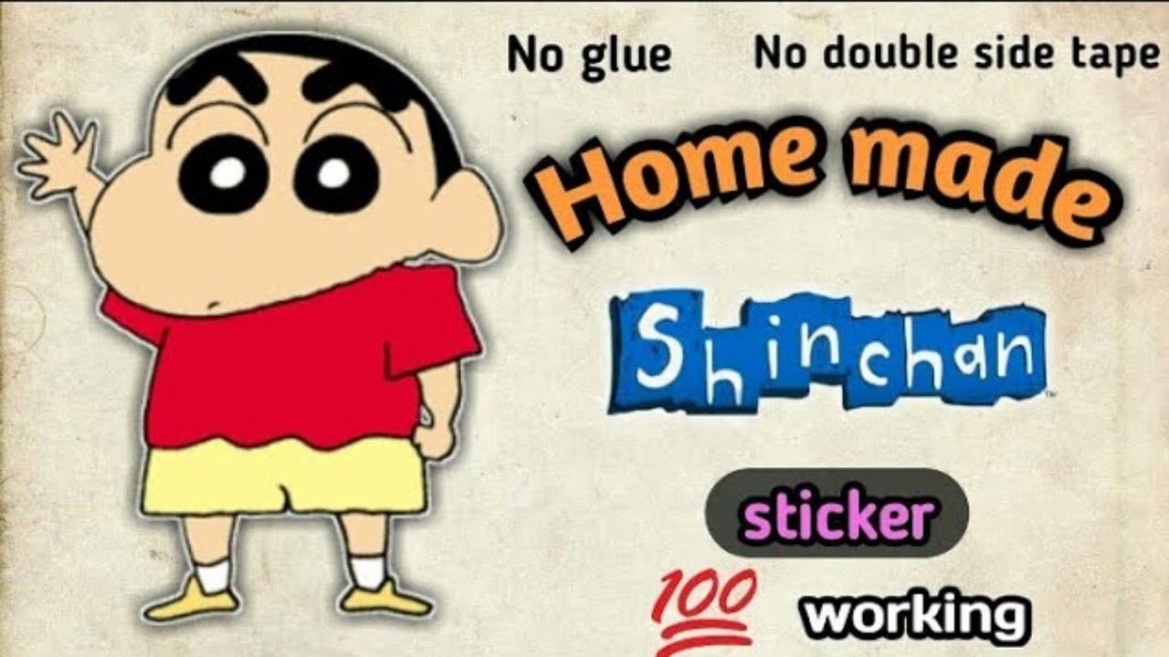 Diy - How to make shinchan sticker without double side tape at home ...