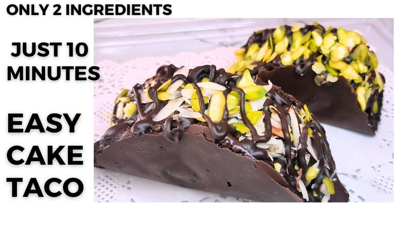Easy Choco Tacos, cake taco in 10 minutes, chocolate cake taco - YouTube