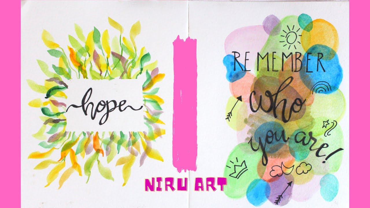Niru's Calligraphy | 2 Easy Watercolor backgrounds and Calligraphy ...