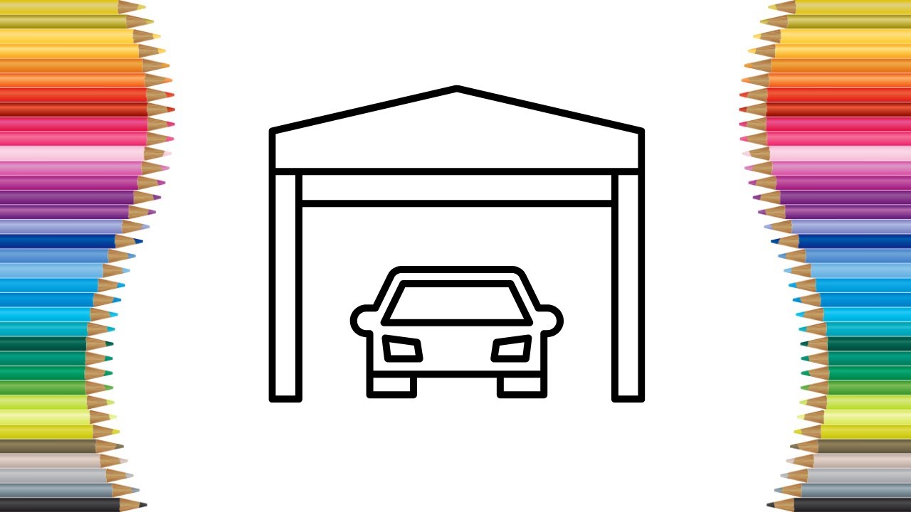 Coloring a Garage - Easy Drawing and Coloring for Kids and Toddlers ...