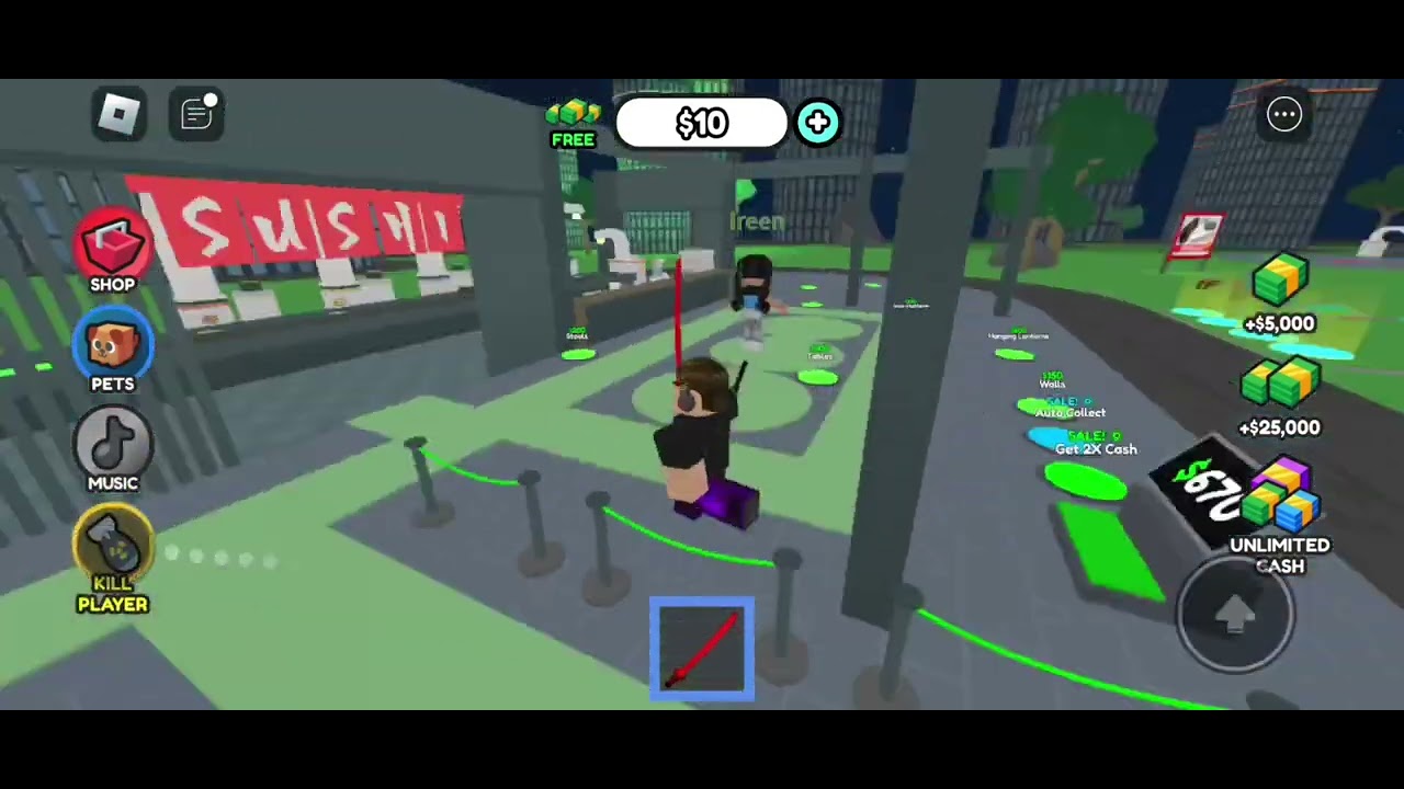 part one of playing a game called (2 player sushi tycoon) - YouTube