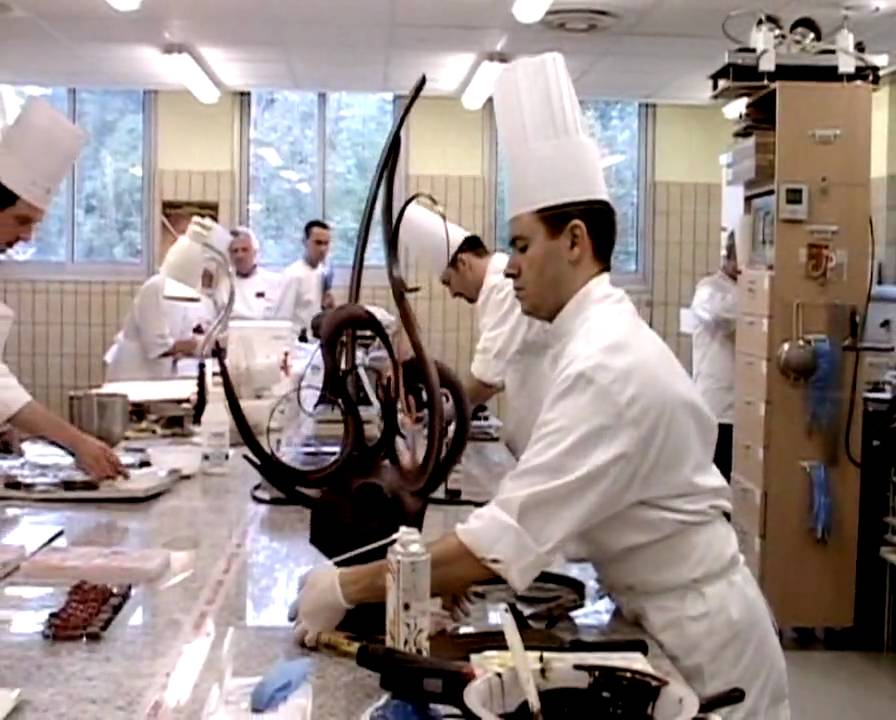 Chef Jacquy Pfeiffer chocolate sculpture and pastry montage - from ...