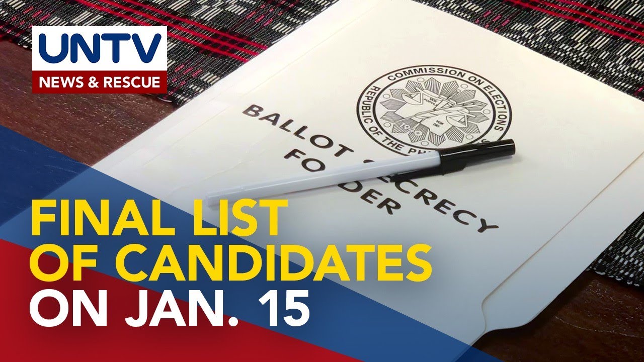 Listahan ng mga kandidato sa 2022 elections tatapusin ng Comelec sa Jan ...