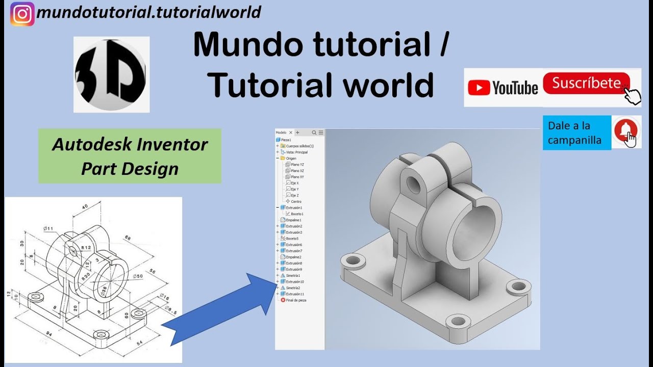 Part Design. Autodesk Inventor - YouTube