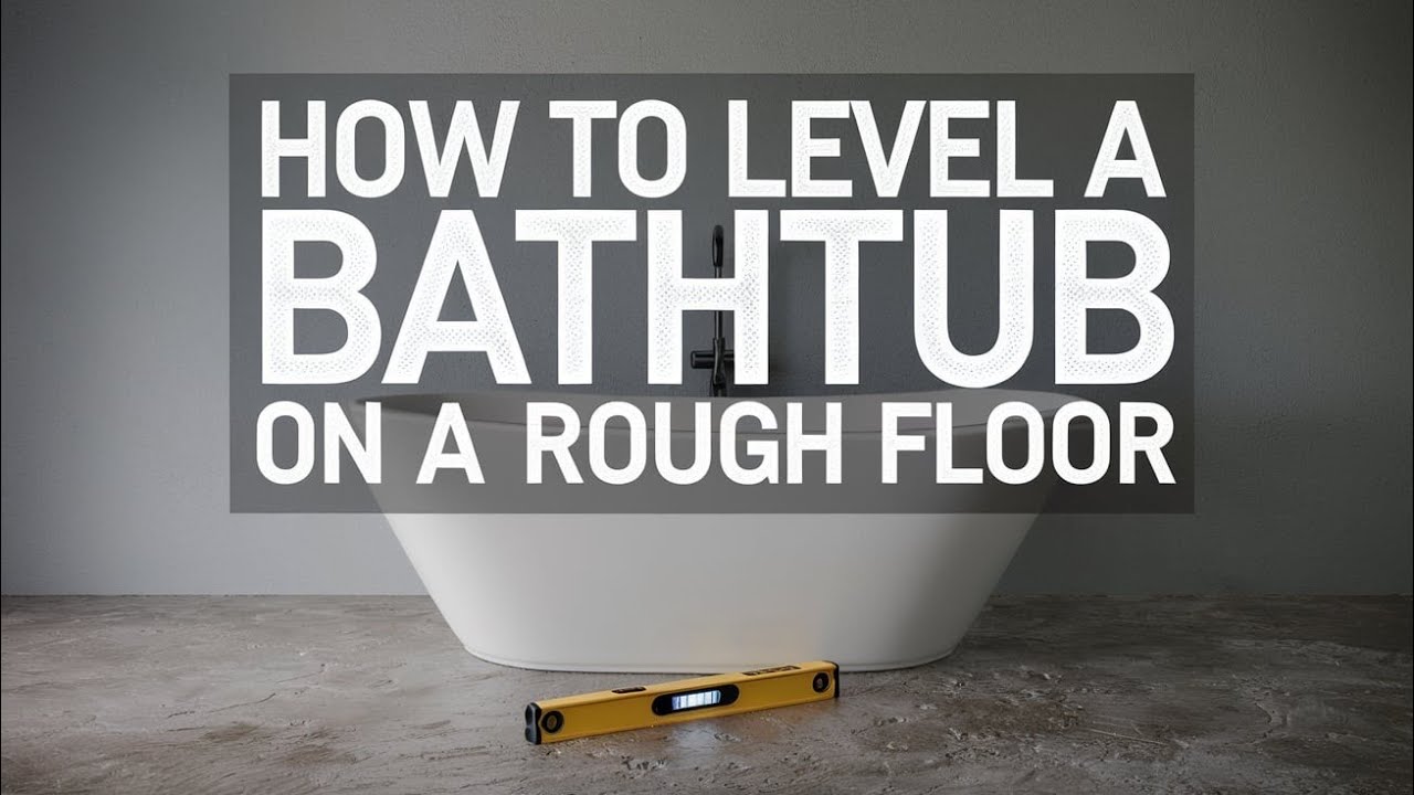 Reliable Way To Level A Bathtub On a Rough Floor - YouTube
