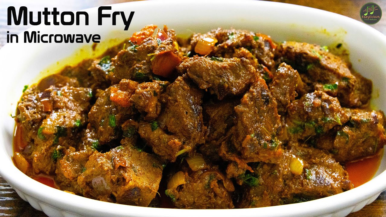 Mutton Fry in Microwave | Mutton Fry Restaurant Style - YouTube