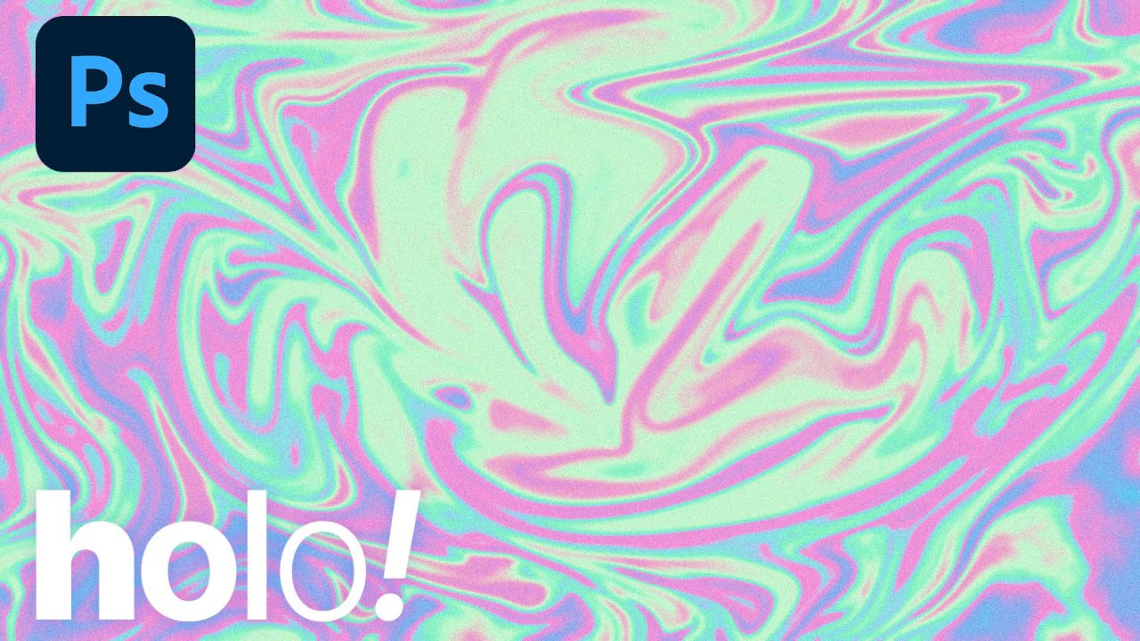 Holo! - Create This Colourful "Holographic" Design in Photoshop. - YouTube
