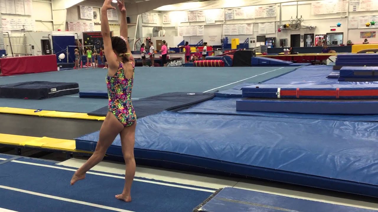 Basics for back tumbling on beam - YouTube