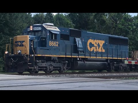 CSX 8662 Leads W013, a Rail Train, through Terre Haute, IN - YouTube