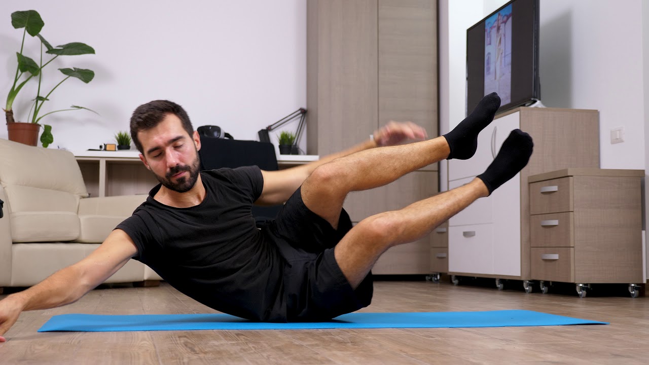 Oblique Crunch Leg Lift - trainingshub.nl - YouTube