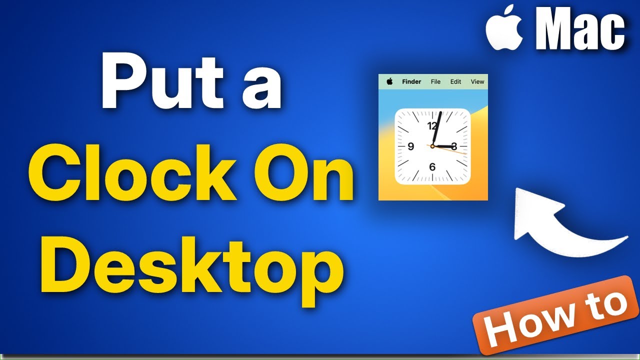 How to Place a Clock on Desktop in Mac - YouTube