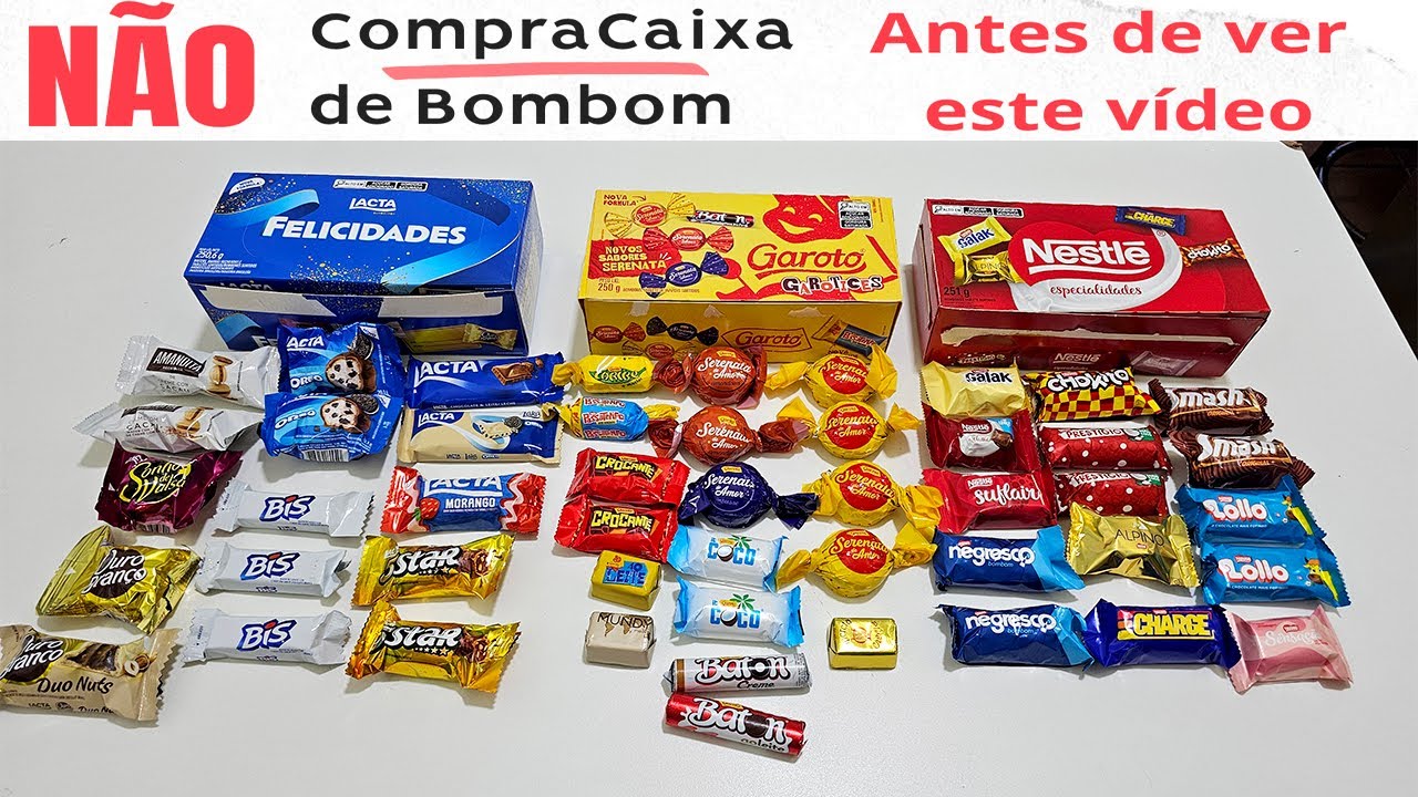 Qual caixa de Bombom é melhor e vem mais chocolates - YouTube