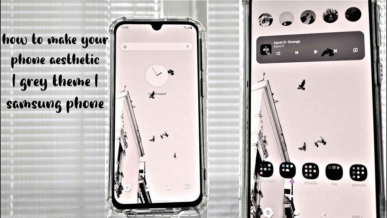 how to make your phone aesthetic | grey theme | minimalistic |also ...