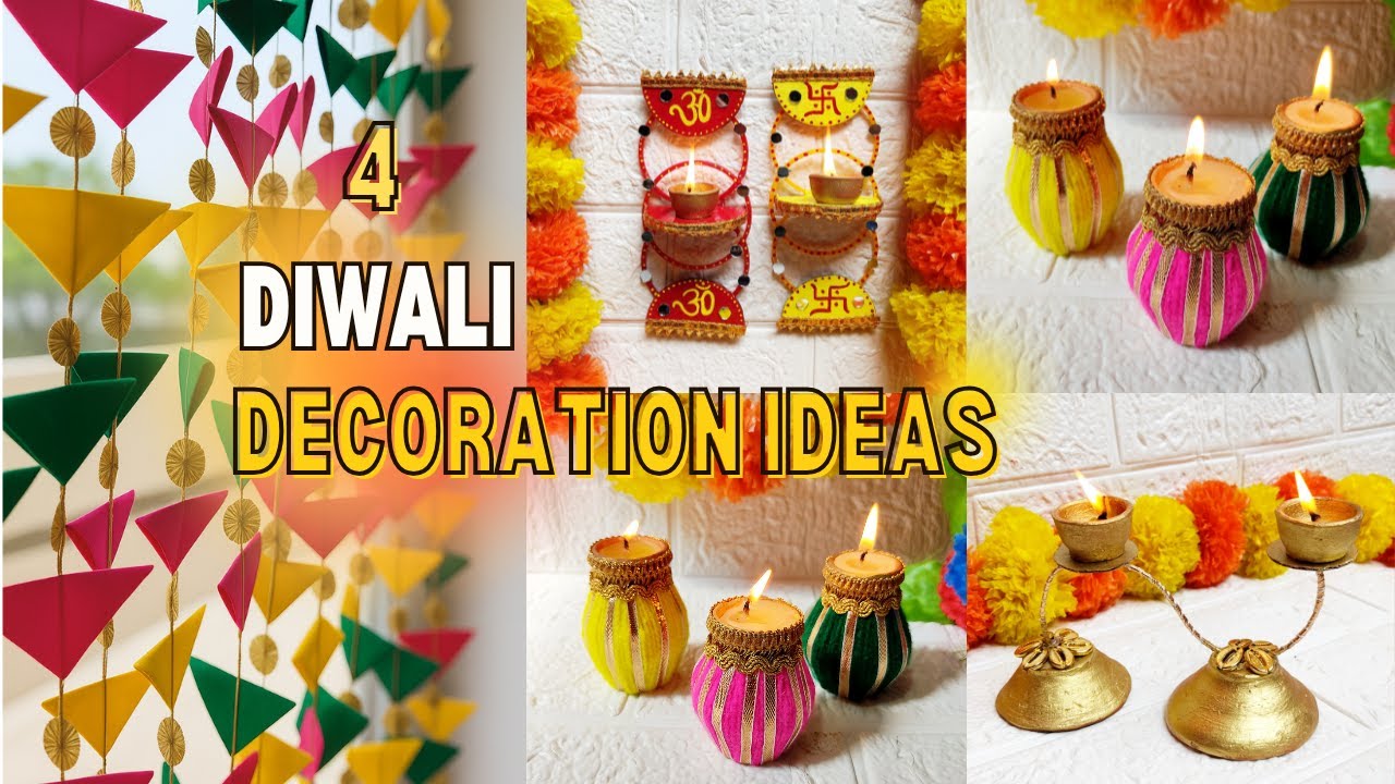 Diwali Decoration Ideas 2025 | Diya Stand, Toran, Wall Hanging & Candle ...