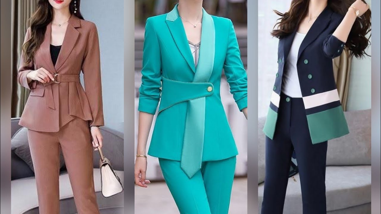 Women Formal Uniform Designs Pantsuit / Spring Collection - YouTube