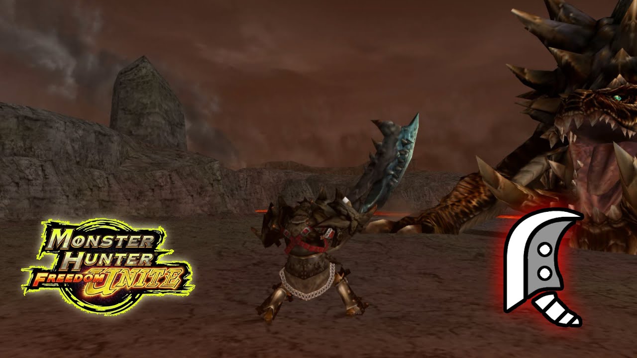 MONSTER HUNTER FREEDOM UNITE SLAY AKANTOR WITH GREAT SWORD PAEL KEIZAH ...