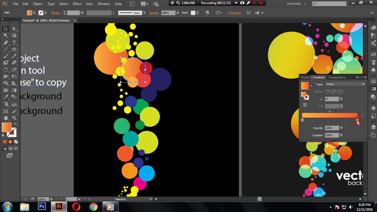 Bokeh Effect Adobe Illustrator - YouTube