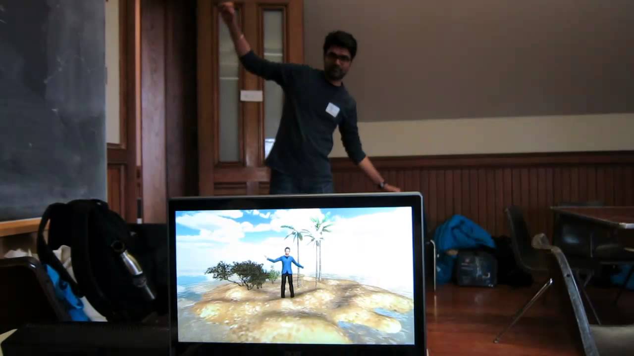 HoloScreen - Kinect Avateering in Augmented Reality - YouTube
