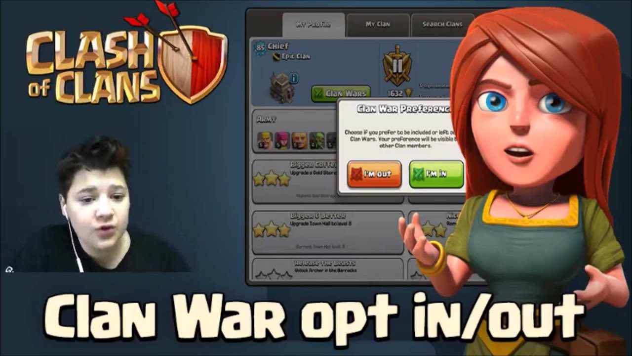 ~Clash of clans~ Sneak peek #3 CLAN WAR Opt inOut - YouTube