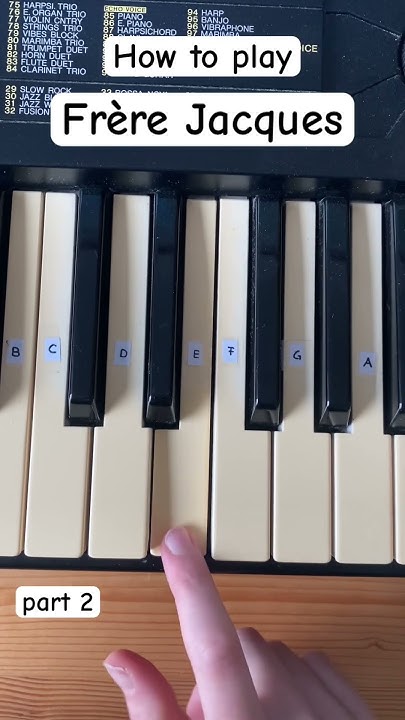 How to play Frère Jacques on the piano/ keyboard part 2 #keyboardtutorial #pianotutorial - YouTube