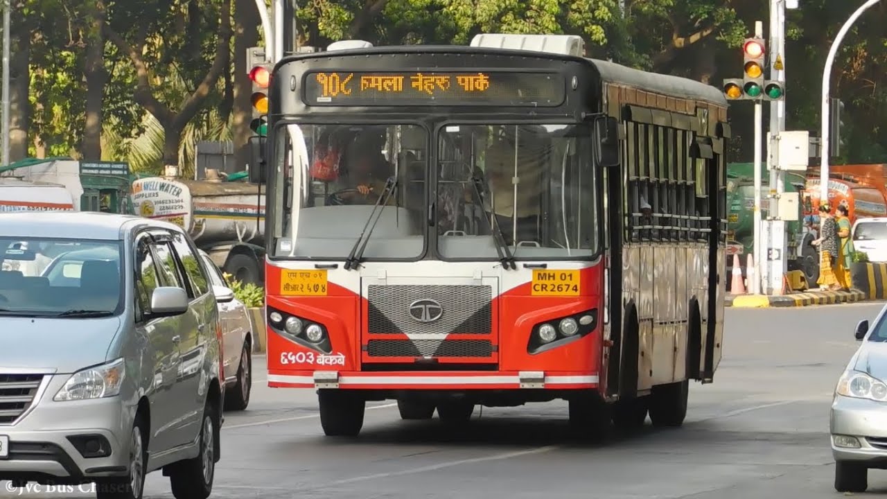 TATA ACGL 1618 of BEST, Mumbai | Passenger escapes accident!! - YouTube