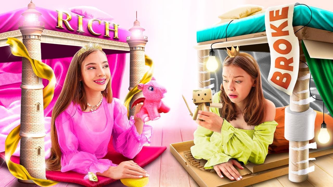 Rich vs Poor Princess | Good and Bad Princesses Fell in Love - YouTube