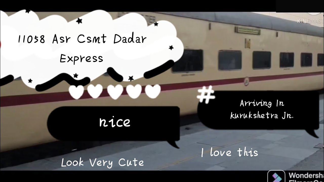 11058 Asr Csmt Dadar Express Arriving On Kurukshetra Jn. - YouTube