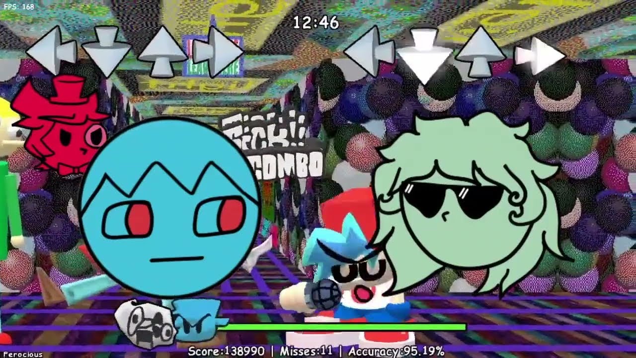 Ferocious but me and my friends sing it (FNF Cover) - YouTube