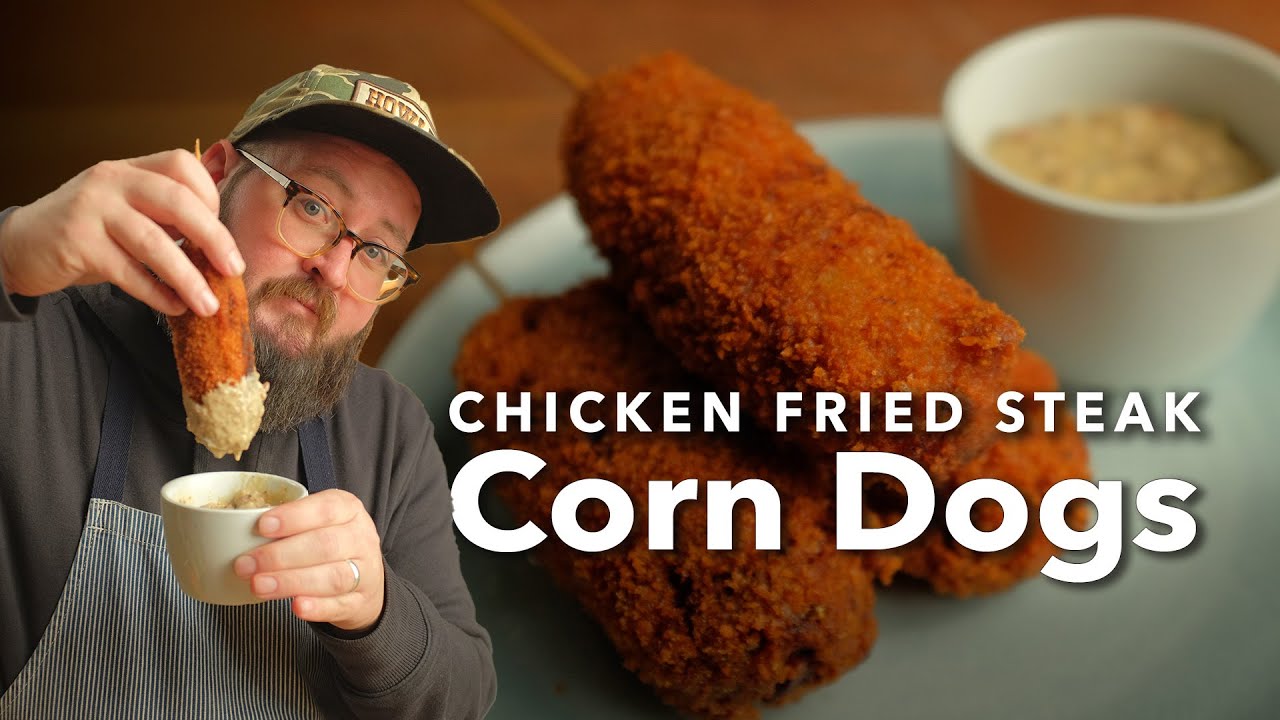 Chicken Fried Steak Corn Dogs Recipe | Crispy Fair-Style BBQ Snack with ...