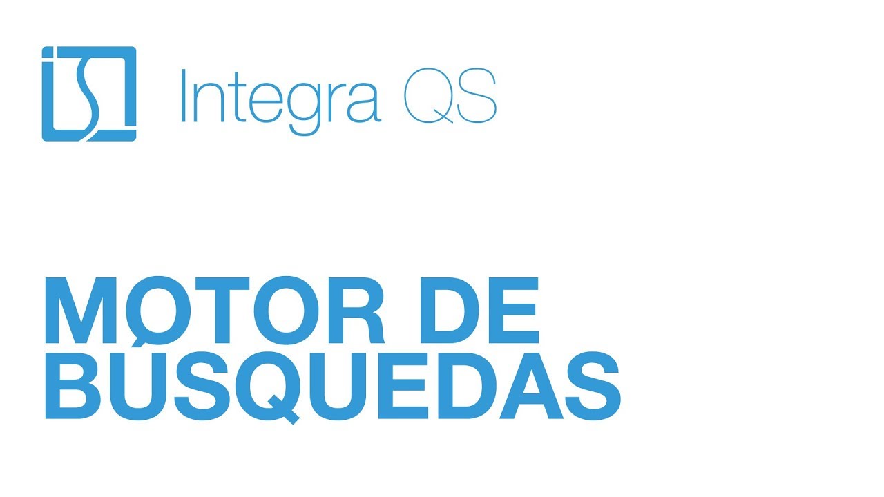 IntegraQS Software ERP | Explicación del Motor de Búsquedas - YouTube