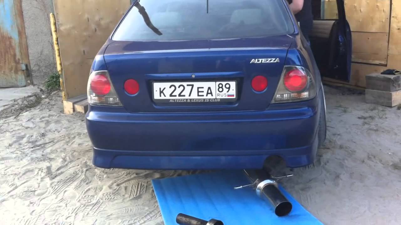 16 Toyota Altezza (3S-GE) New AT - Blitz Nur Spec R Без флейты - YouTube