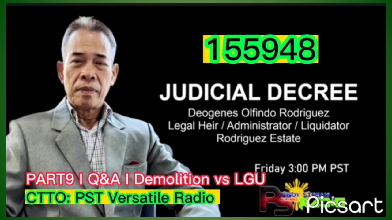 Part9 I Judicial Decree 155948 I Q&A I Demolition vs LGU I SDORESAI ...