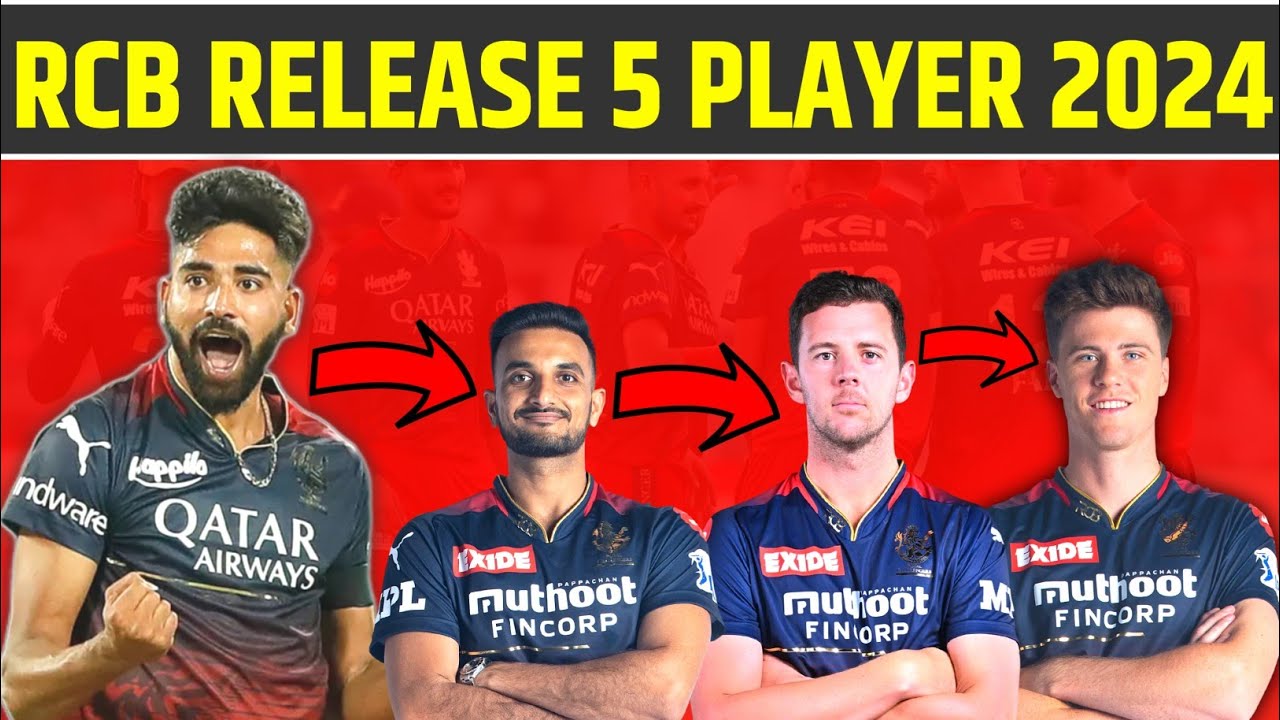 RCB 2024 - RCB RELEASE 5 PLAYER, RCB TARGET PLAYER LIST, GOOD NEWS FOR ...