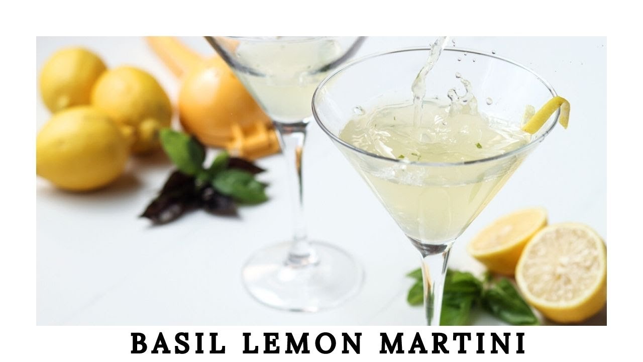 How to Make a Basil Lemon Martini - YouTube