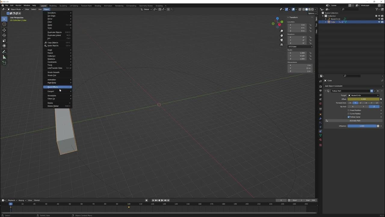 Blender - Object constraint + baking animation - YouTube
