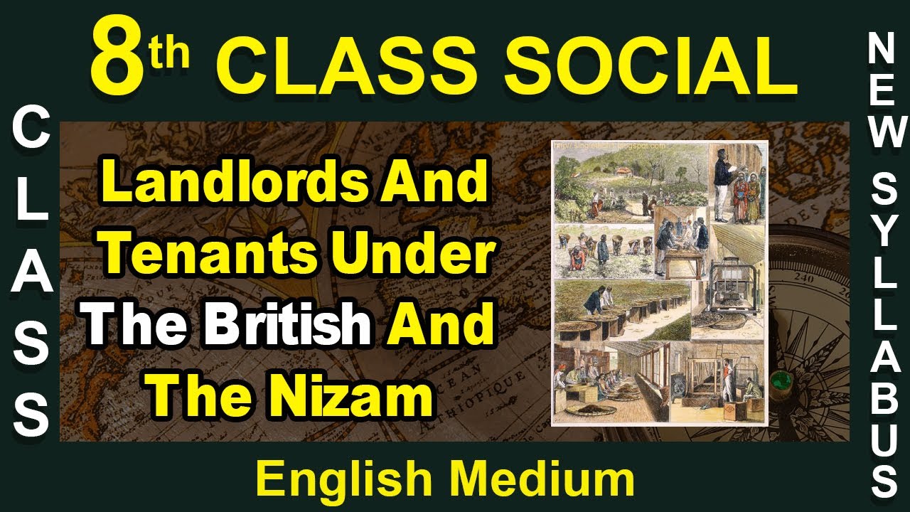 8th Class|Social|English Medium|Landlords And Tenants Under The British ...