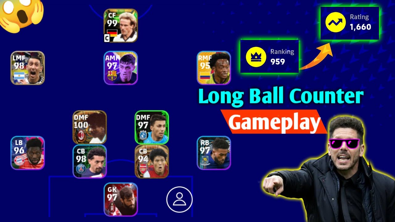 Long Ball Counter Best Playstyle To Reach Division 1😍 Efootball 2023
