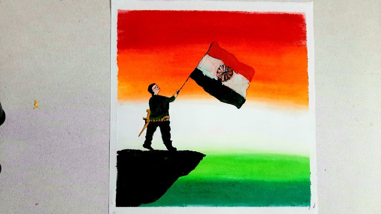Independence day drawing |Easy oil pastel 15 august drawing| poster ...