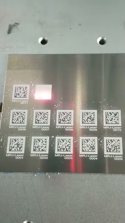 Sample test: Mark QR code on stainless steel - YouTube