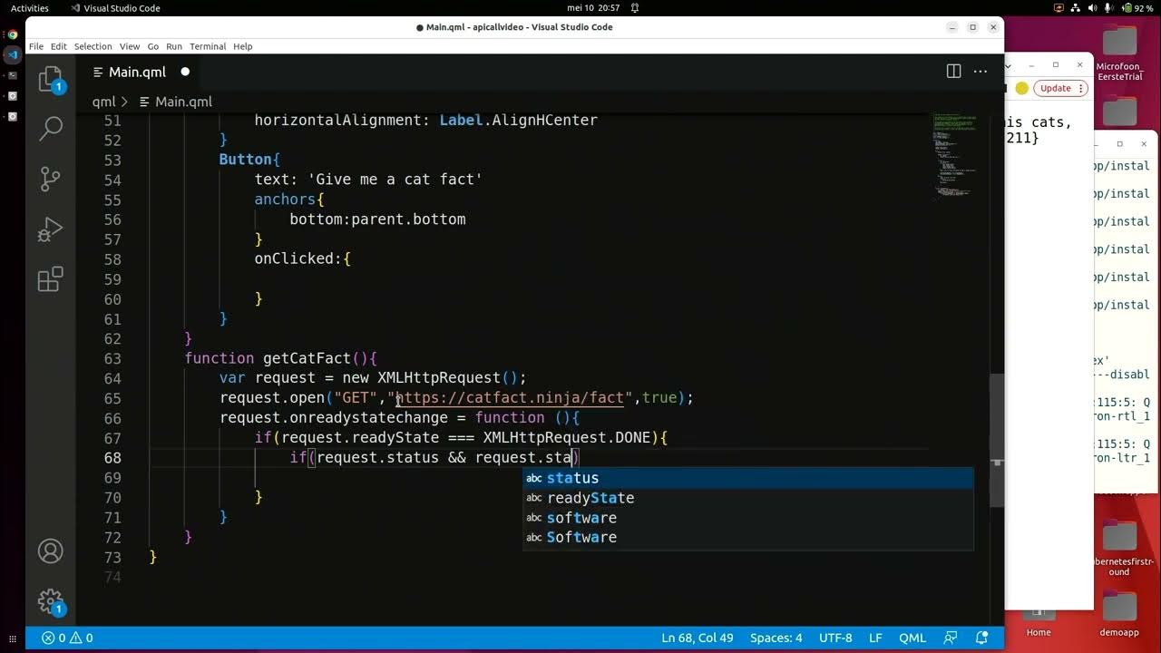 API Call Using XMLHttpRequest I Ubuntu Touch App Development #3 - YouTube