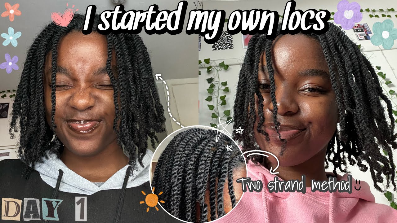 Loc Diaries ☞ I started my own locs🌱|| two strand twist starter loc ...