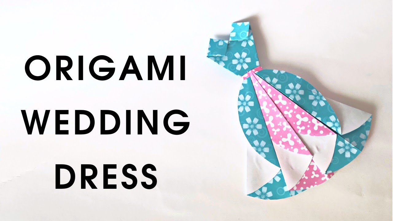 Origami WEDDING DRESS | How to make a paper dress | Origami clothes - YouTube