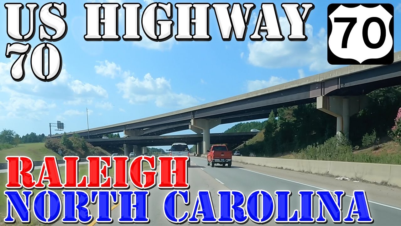 US 70 West - Downtown Raleigh to Downtown Durham - North Carolina - 4K ...